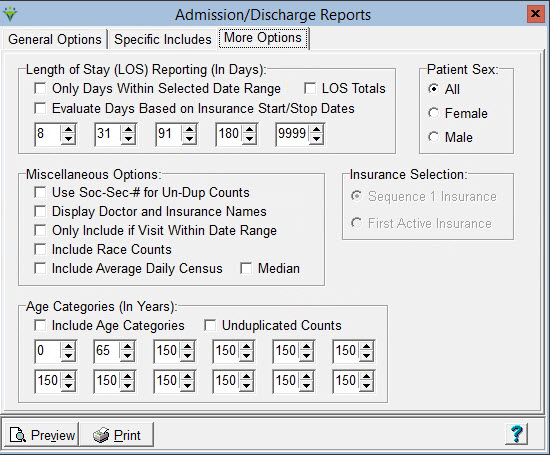 Admission Reports